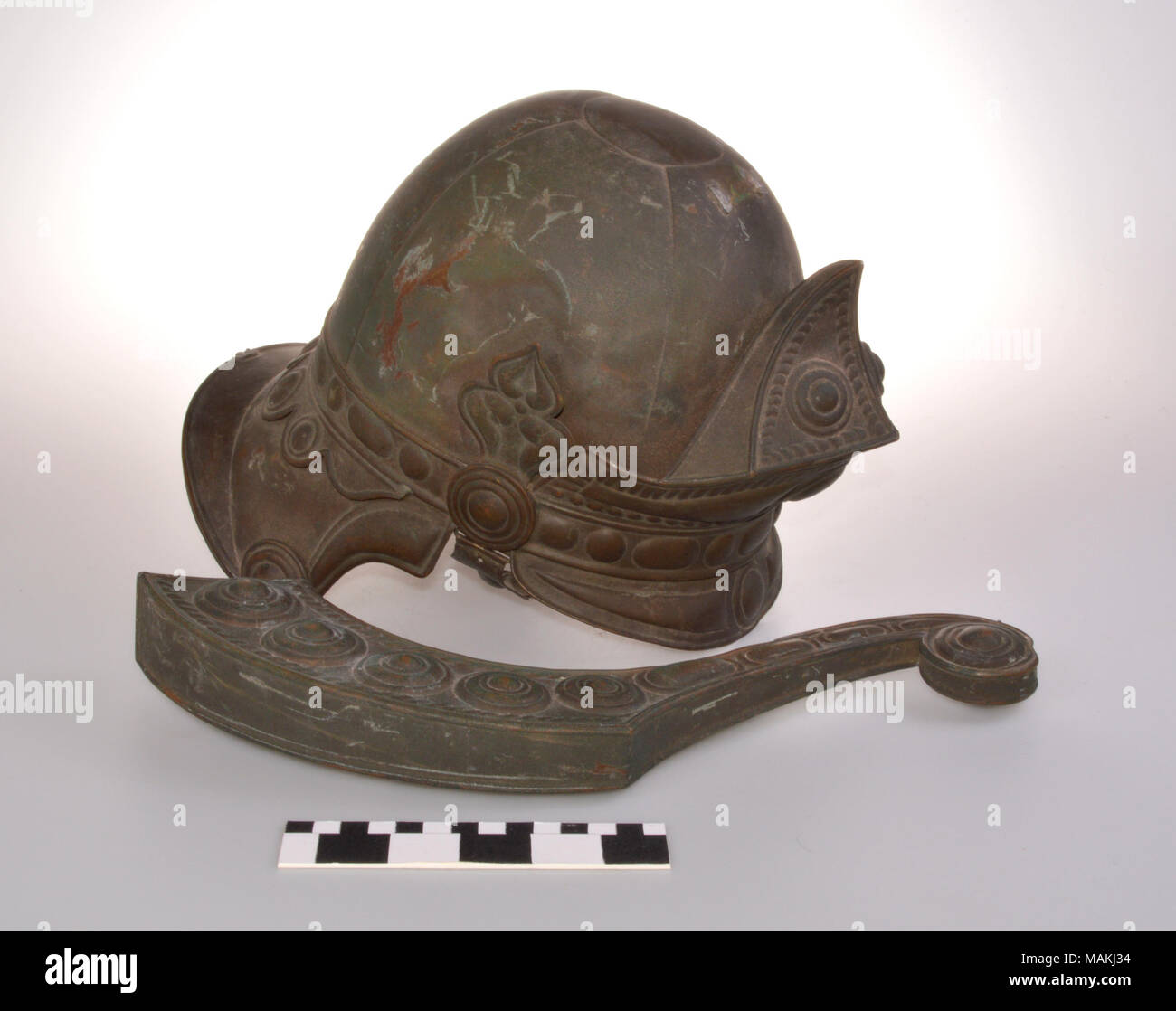 The original accession entry identifies this as a helmet, worn as a ...
