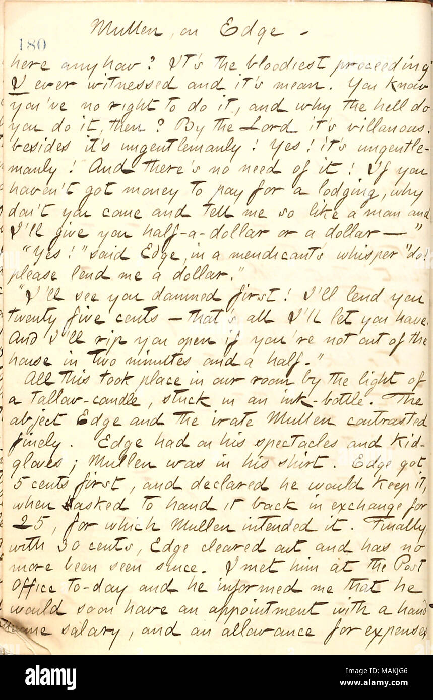 Describes a letter received from George Boweryem. Title: Thomas Butler ...