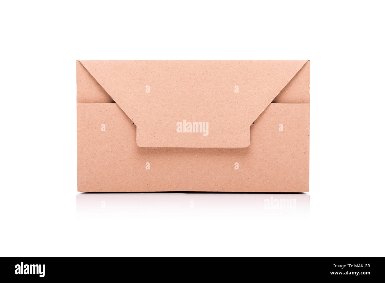 Cardboard mail box isolated on a white background Stock Photo - Alamy