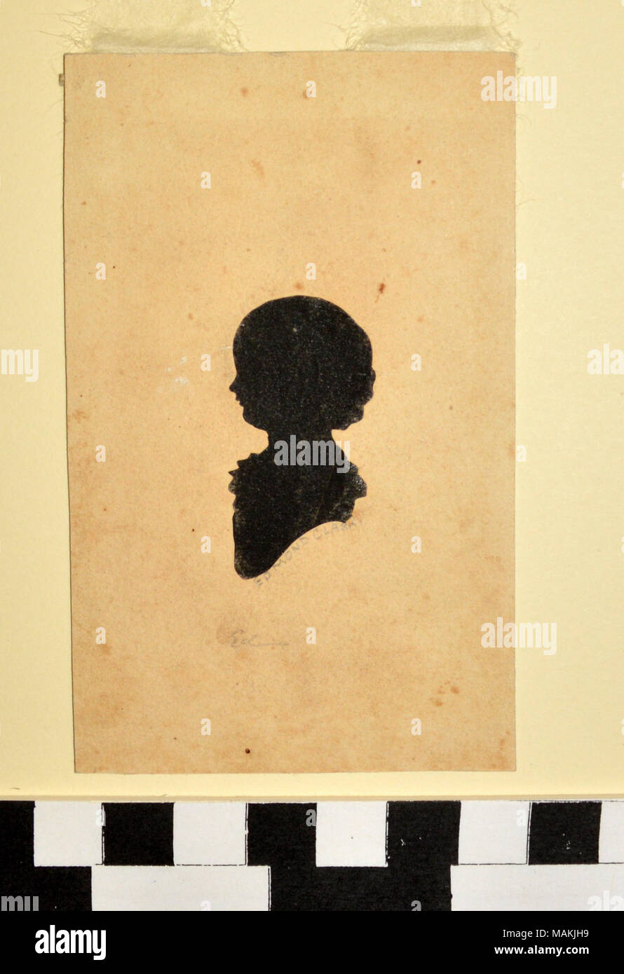 Silhouette portrait of Edmund Clark, second child of the explorer ...