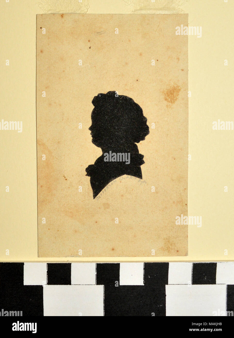 Silhouette portrait of Jefferson Kearny Clark, first child of explorer ...