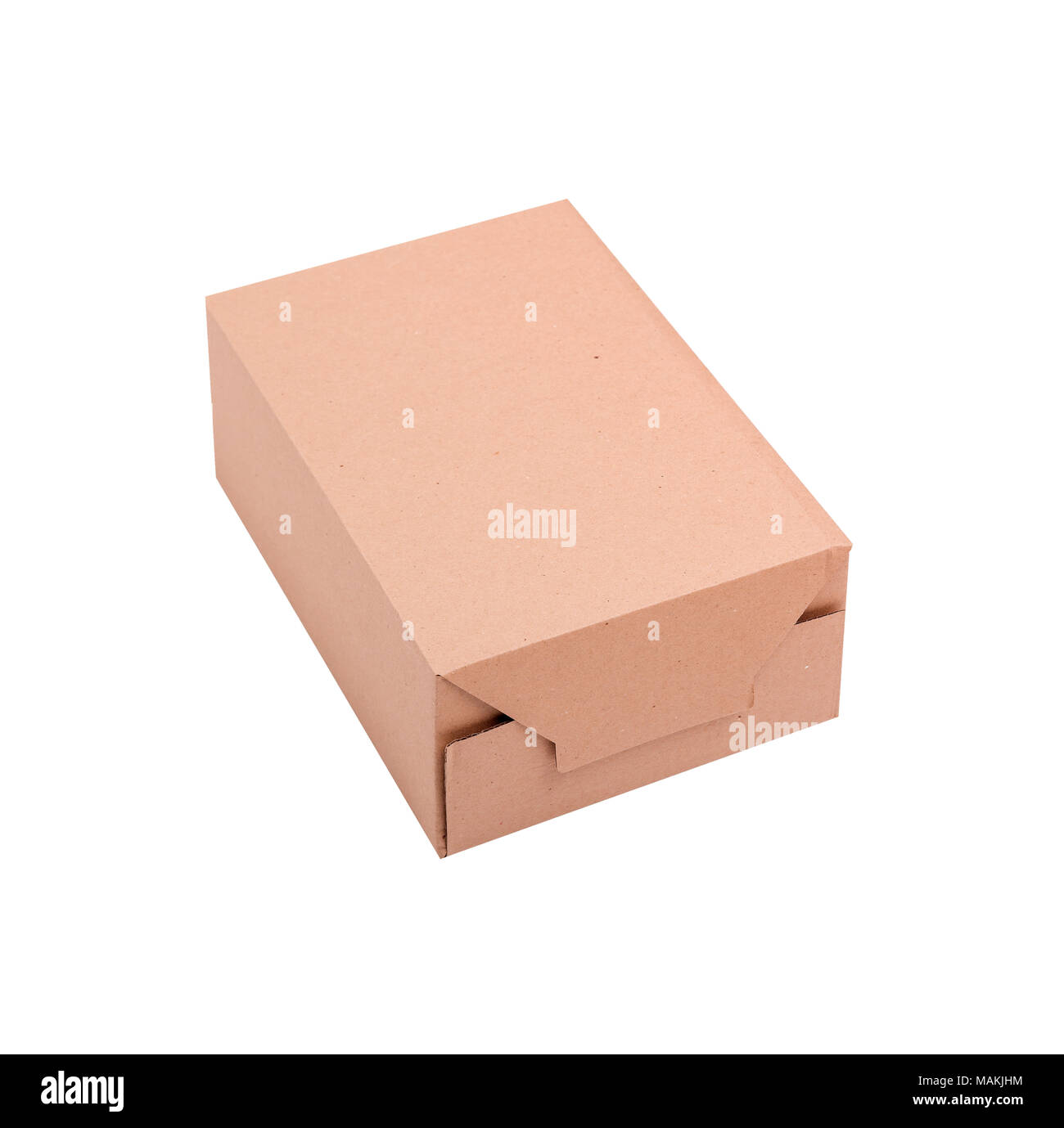 Cardboard mail box isolated on a white background Stock Photo - Alamy