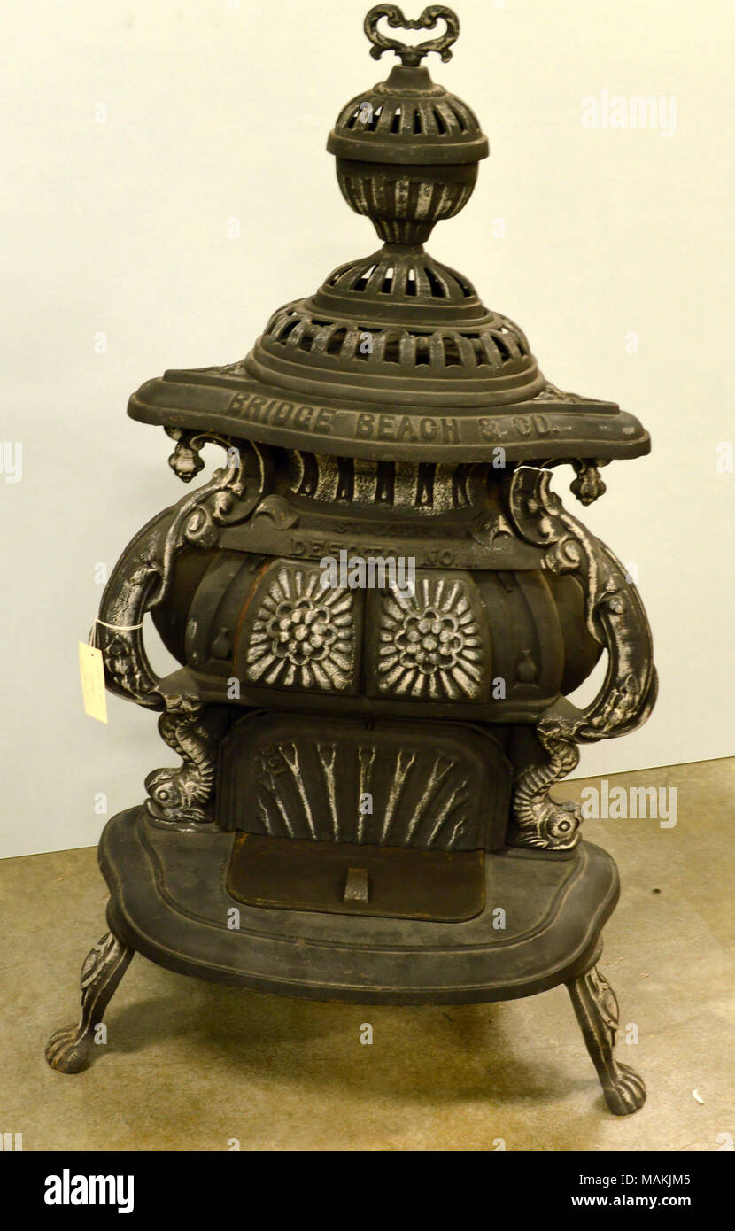 Cast iron 'Desoto No. 1' stove produced by Bridge, Beach & Company in ...