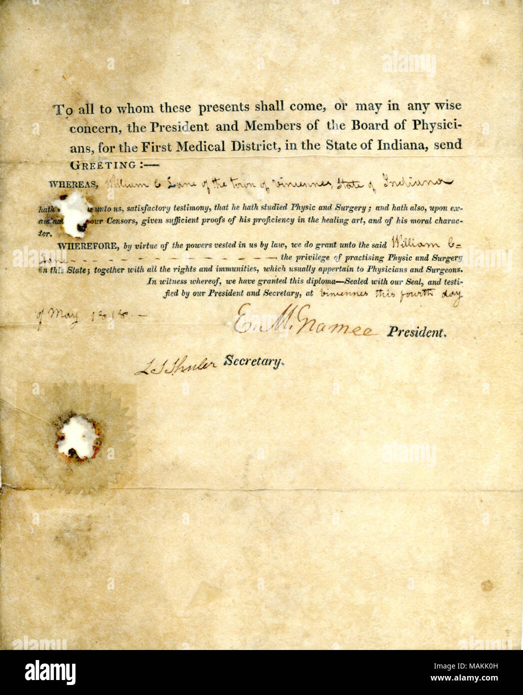 1818 surgery hi-res stock photography and images - Alamy