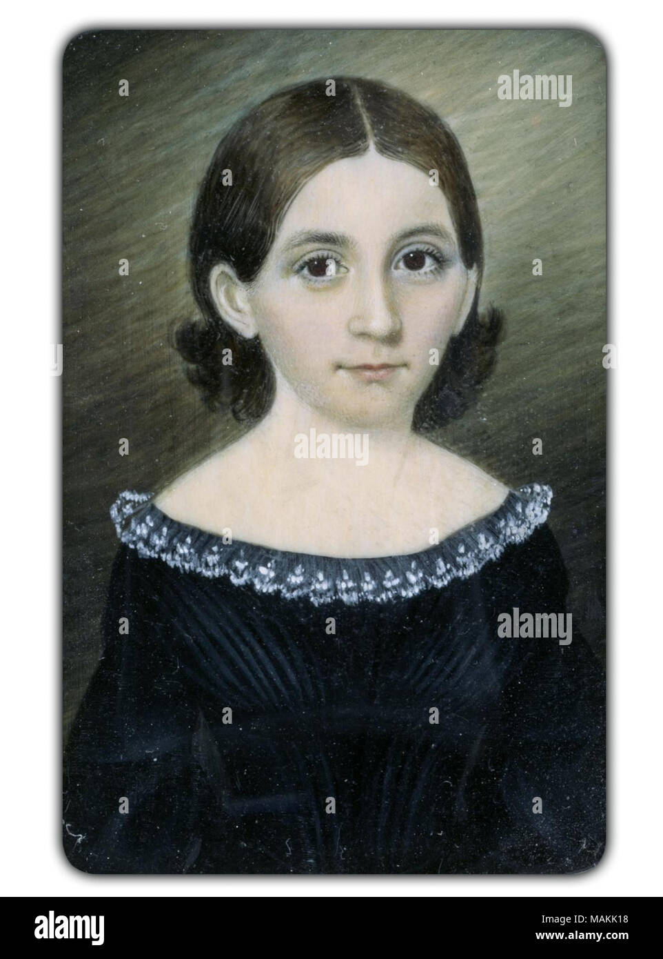 . English: Portrait of a Girl . 1840/1850 Stock Photo - Alamy