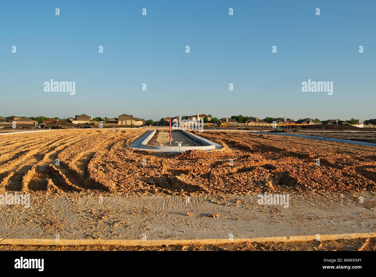 New construction area in front of existing neighborhood Stock Photo - Alamy