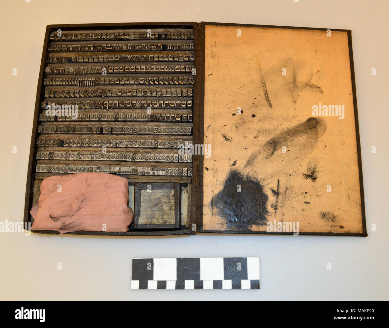 Typesetting kit used by Gus Felder. Felder immigrated from Russia in ...