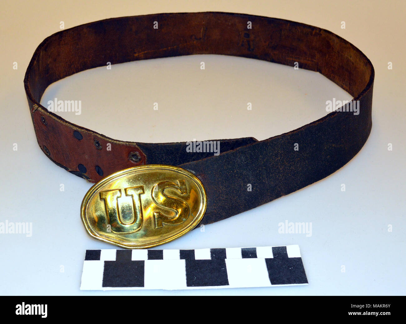 Civil War era belt with US belt buckle. Title: Civil War Belt . between ...