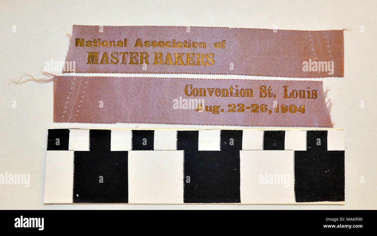 National Association of Master Bakers convention ribbon. Collected by ...