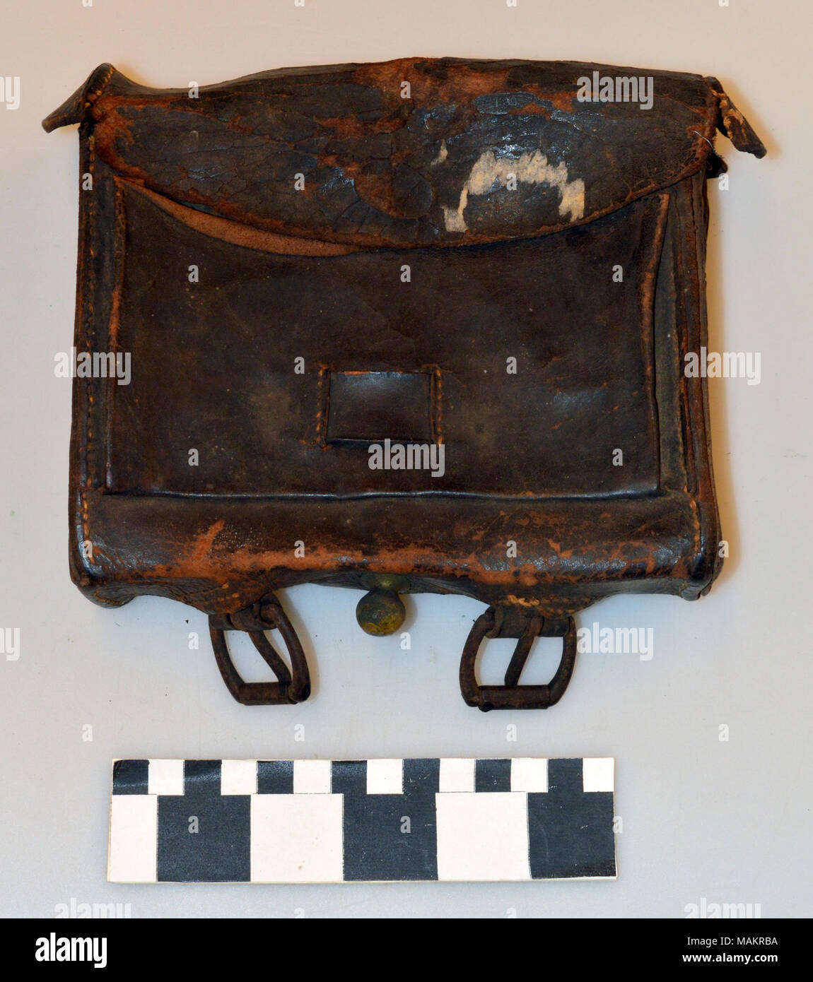 Civil War Pattern 1861 cartridge box; box is missing front flap ...