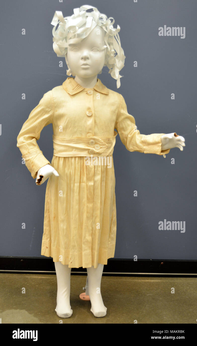 Girl's cream silk shantung coat worn by Edna Carroll. Title: Cream Silk ...
