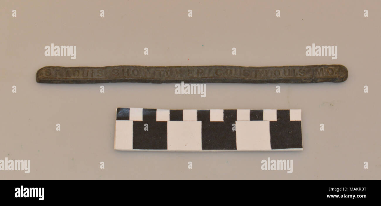 Lead bar for producing lead shot manufactured by the St. Louis Shot ...