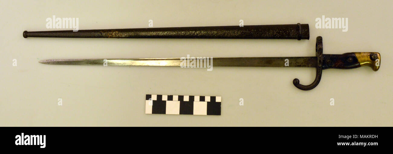 French Model 1874 Gras rifle epee bayone and scabbard produced by the ...