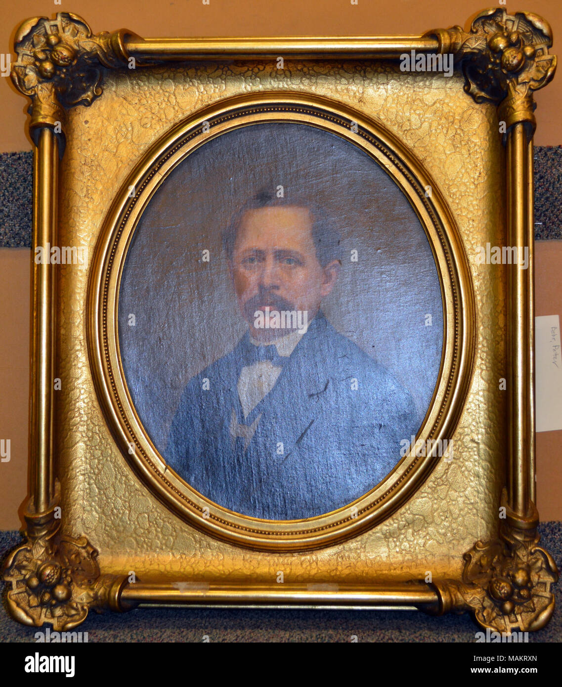 Oil portrait on canvas of Peter Behr, a Russian immigrant who worked in ...