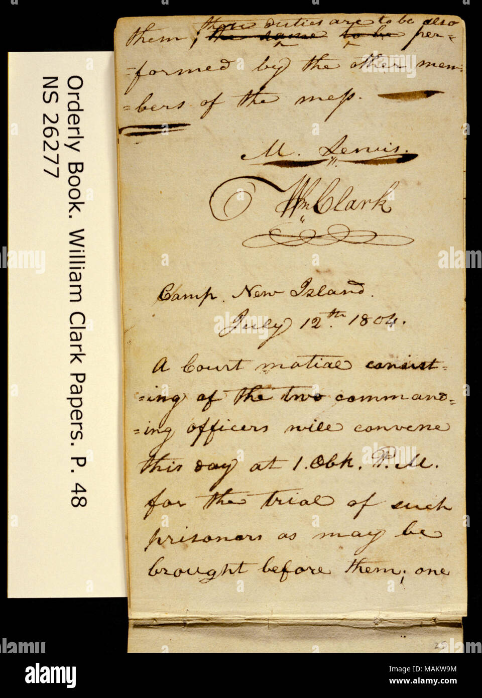 'Detachment Orders...July 8th 1804' cont. and 'Camp Island, July 12th ...