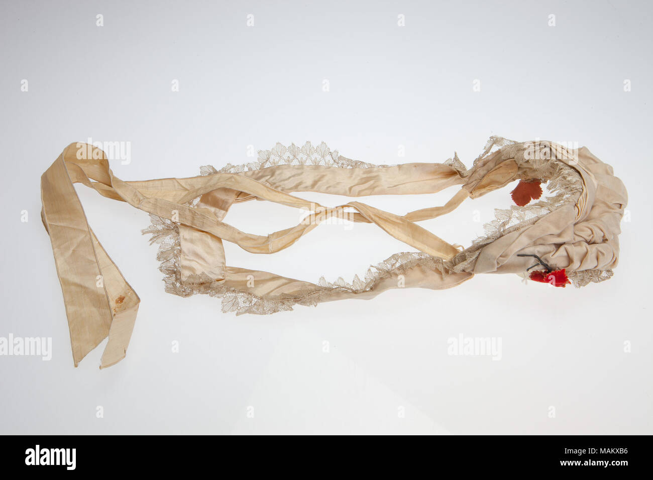 Women's white half bonnet. Title: Women's White Half Bonnet . circa ...