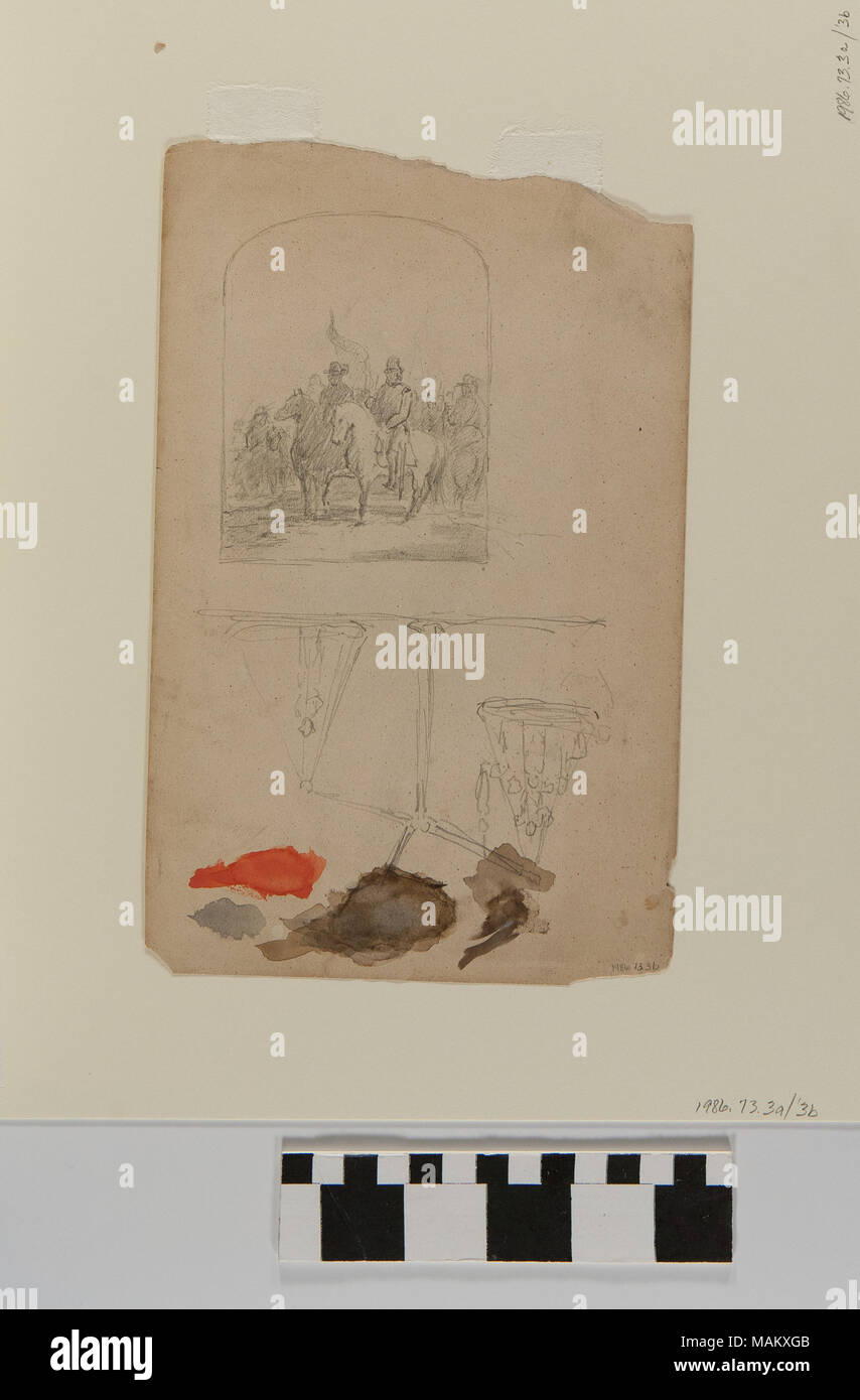 Carl Wimar's preliminary sketch for his painting of Col. Fanz Sigel ...