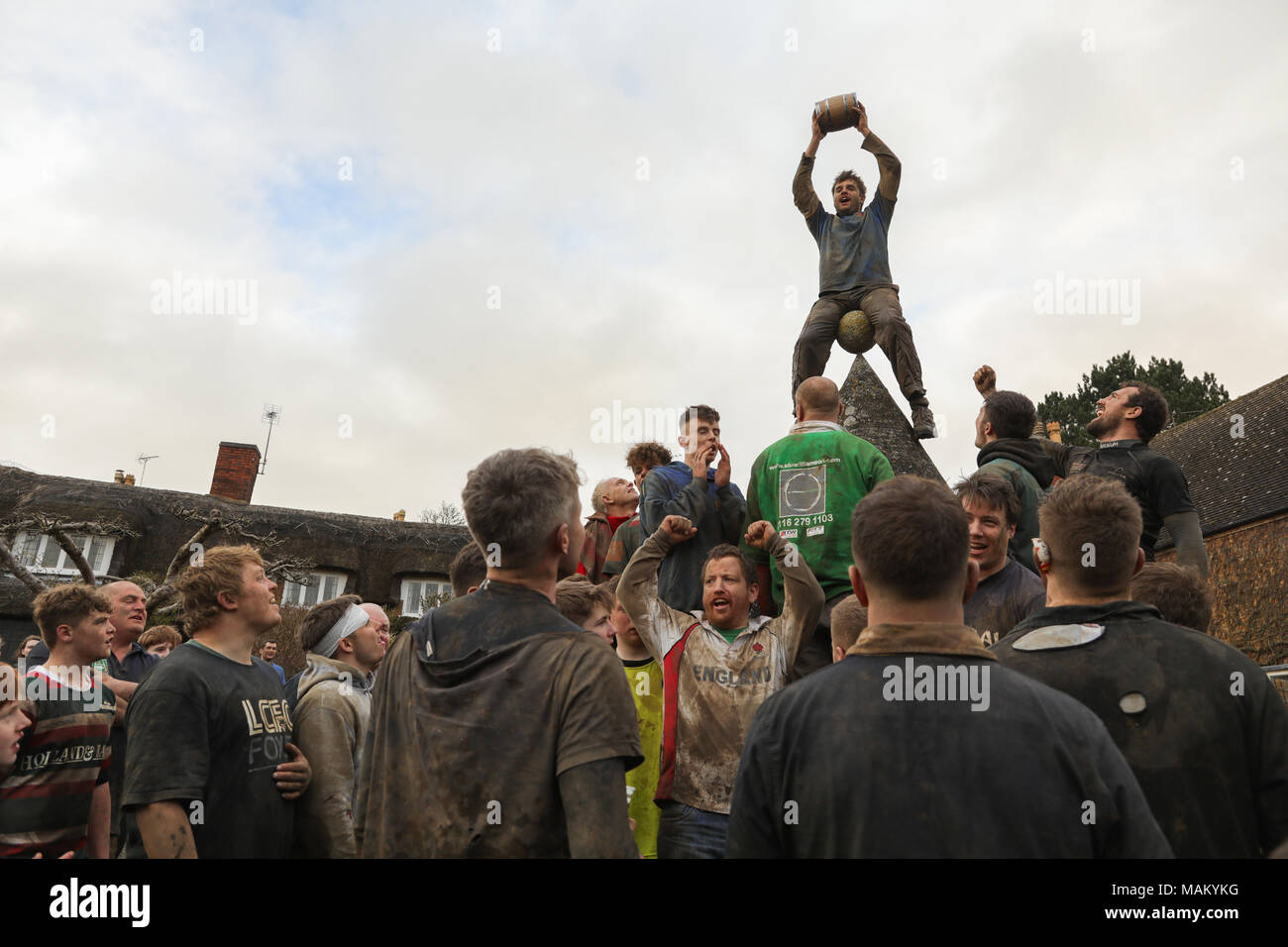 Hallaton, Leicestershire, England, UK. 2nd April 2018. The ancient ...