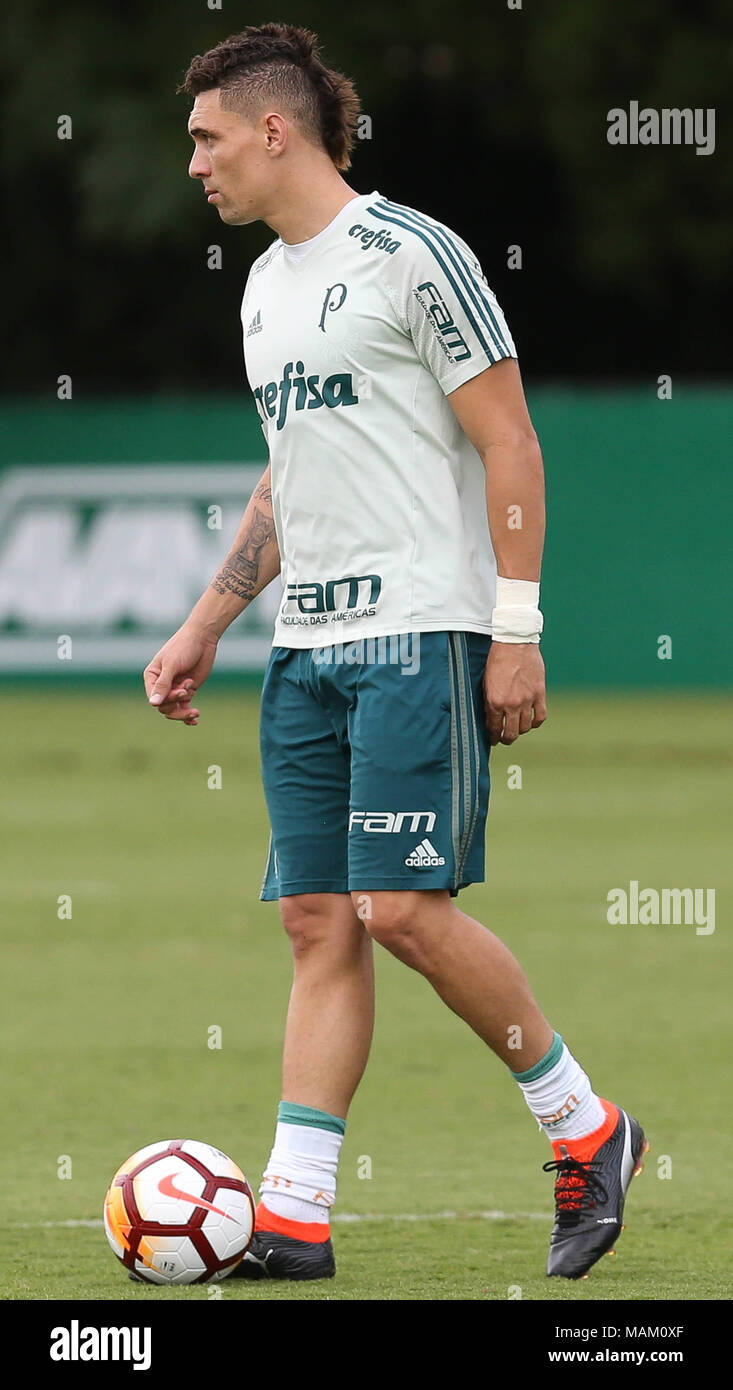 SÃO PAULO, SP - 02.04.2018: TREINO DO PALMEIRAS - The player Moisés ...