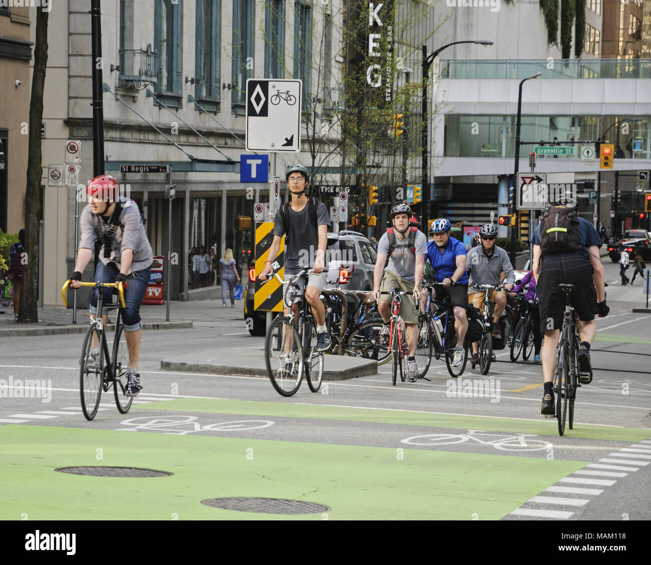 Bike lanes vancouver hi-res stock photography and images - Alamy
