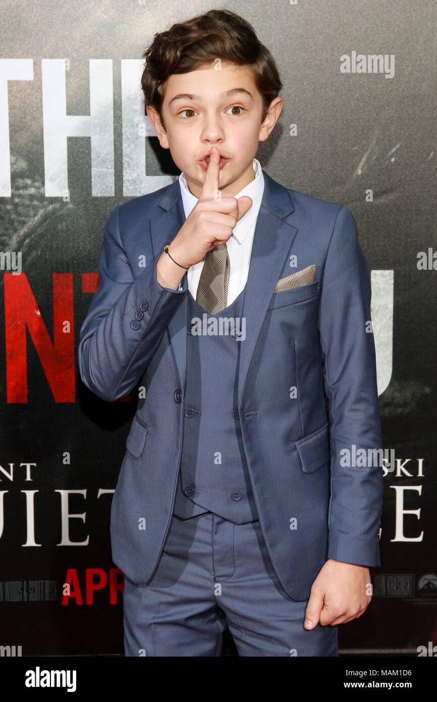 New York, NY, USA. 2nd Apr, 2018. Noah Jupe at arrivals for A QUIET ...