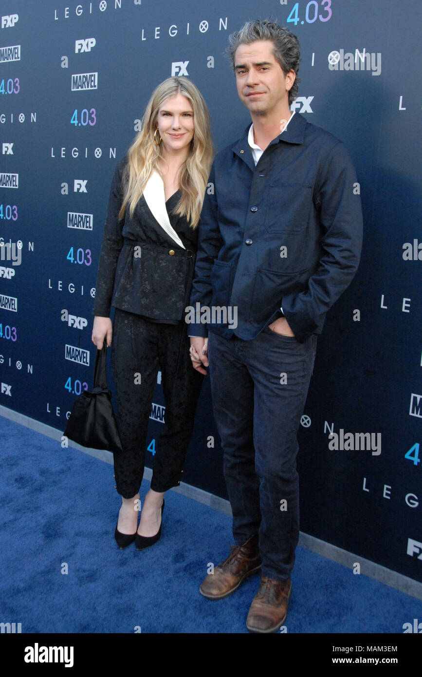 LOS ANGELES, CA - APRIL 02: (L-R) Actress Lily Rabe and actor Hamish ...