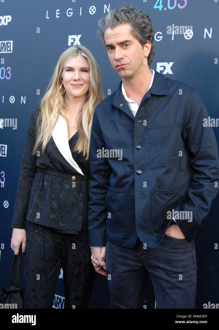 LOS ANGELES, CA - APRIL 02: (L-R) Actress Lily Rabe and actor Hamish ...