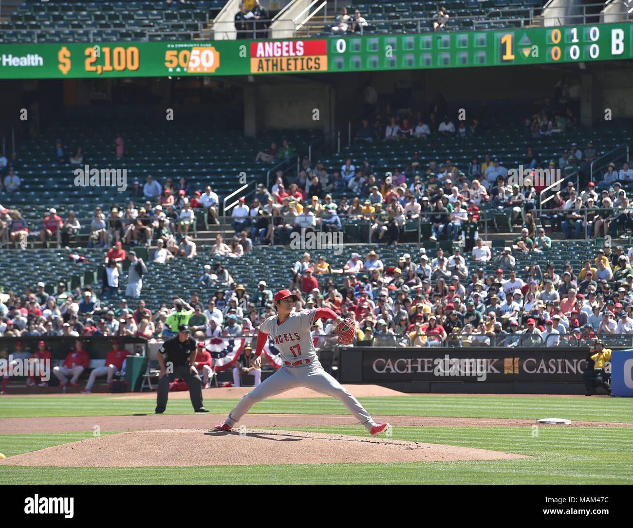 Shohei ohtani angels april 1 2018 hi-res stock photography and images ...