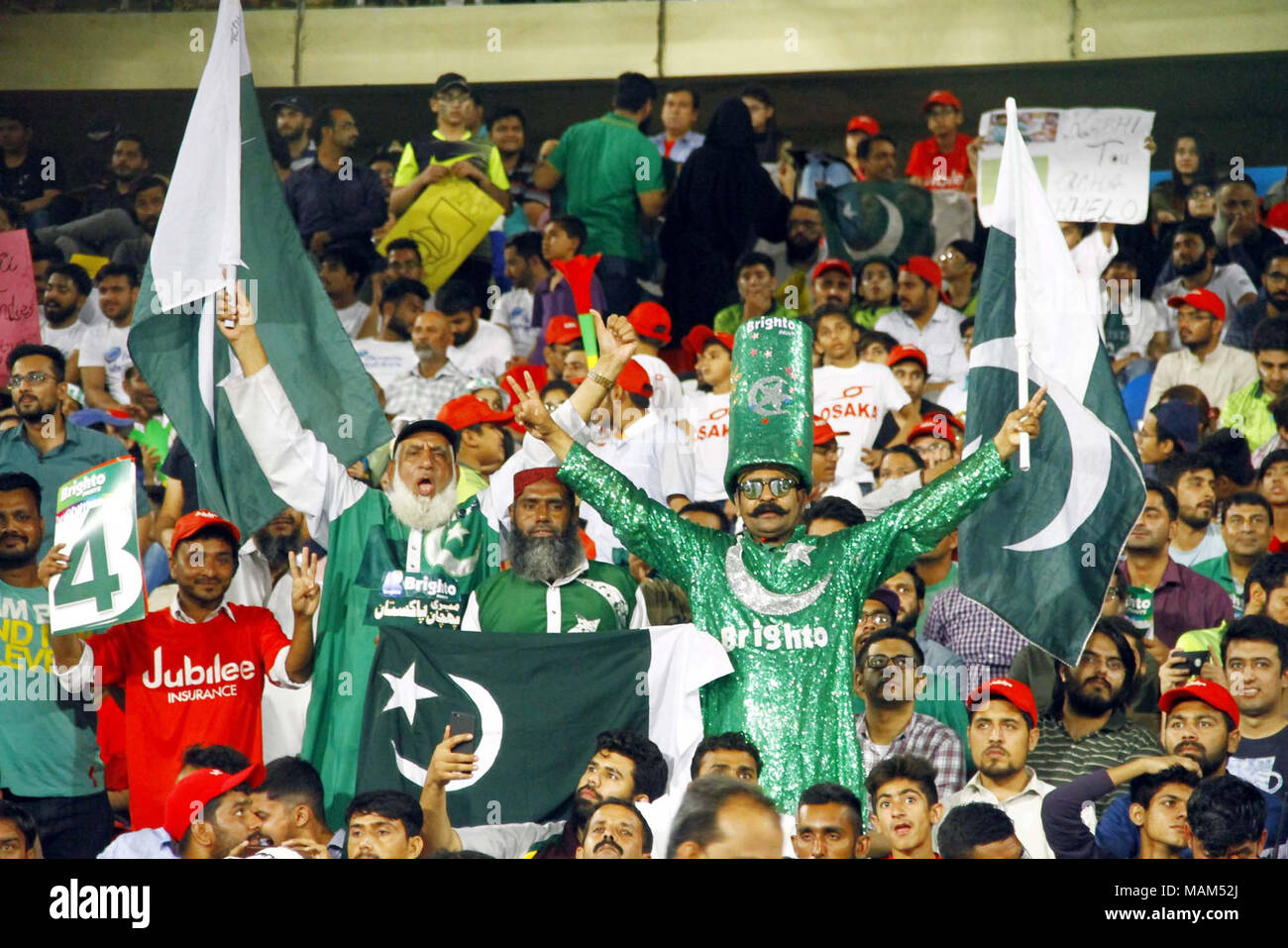 View of crowd during 2nd T20 Match between Pakistan and West Indies, at ...