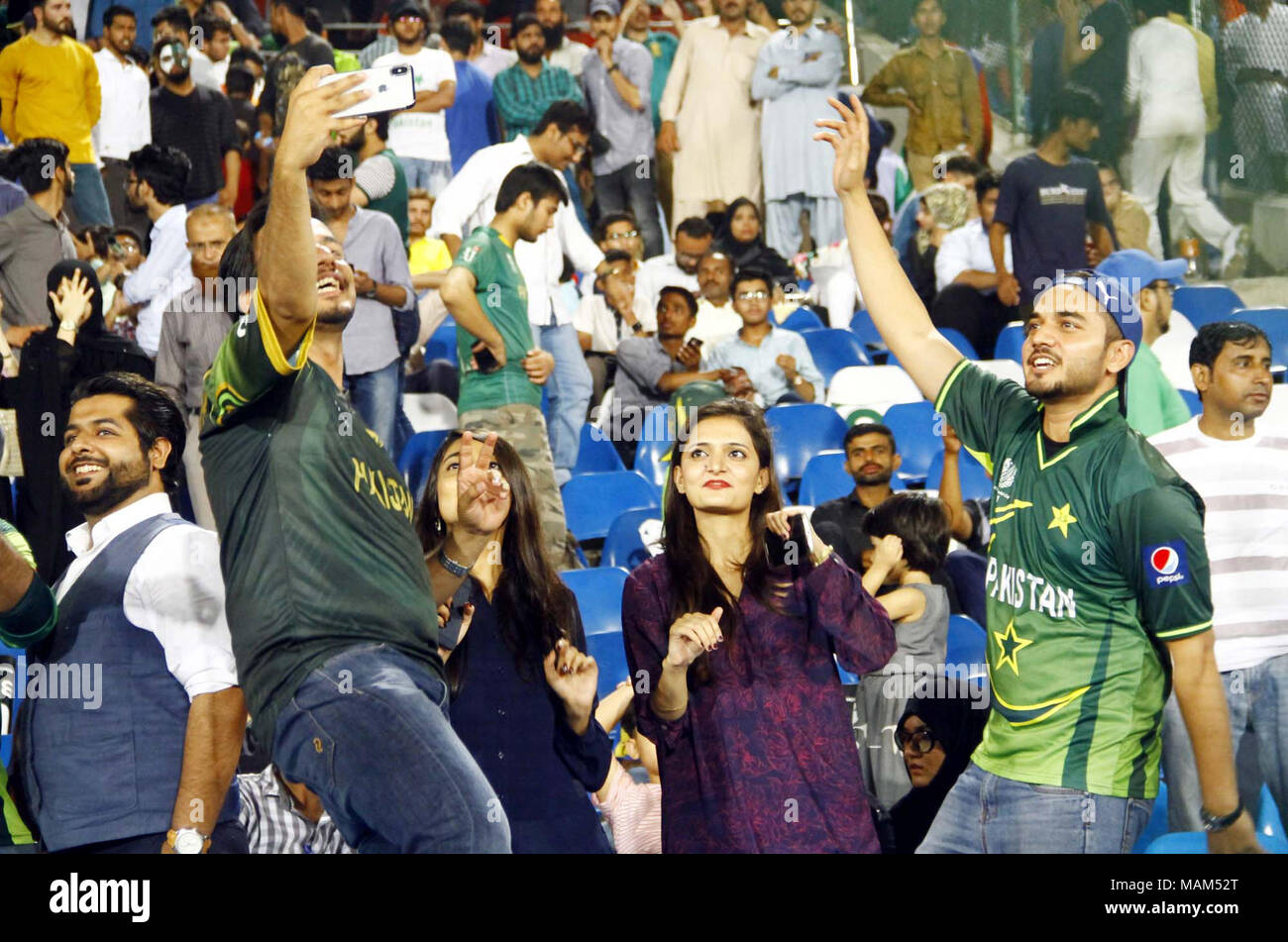 View of crowd during 2nd T20 Match between Pakistan and West Indies, at ...