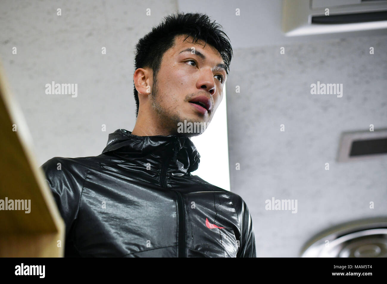 Tokyo, Japan. 2nd Apr, 2018. Ryota Murata Boxing : Ryota Murata of Japan during a media workout ...