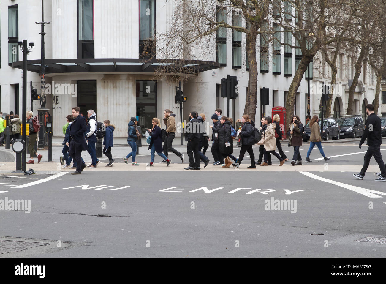 London, UK. 3rd April 2018. UK Weather: Dull and miserable day in ...