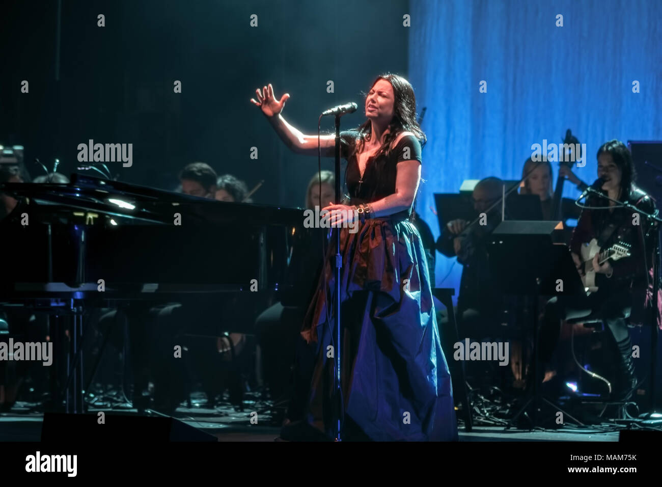 April 2, 2018 - AMY LEE lead singer of US band Evanescence live at a ...