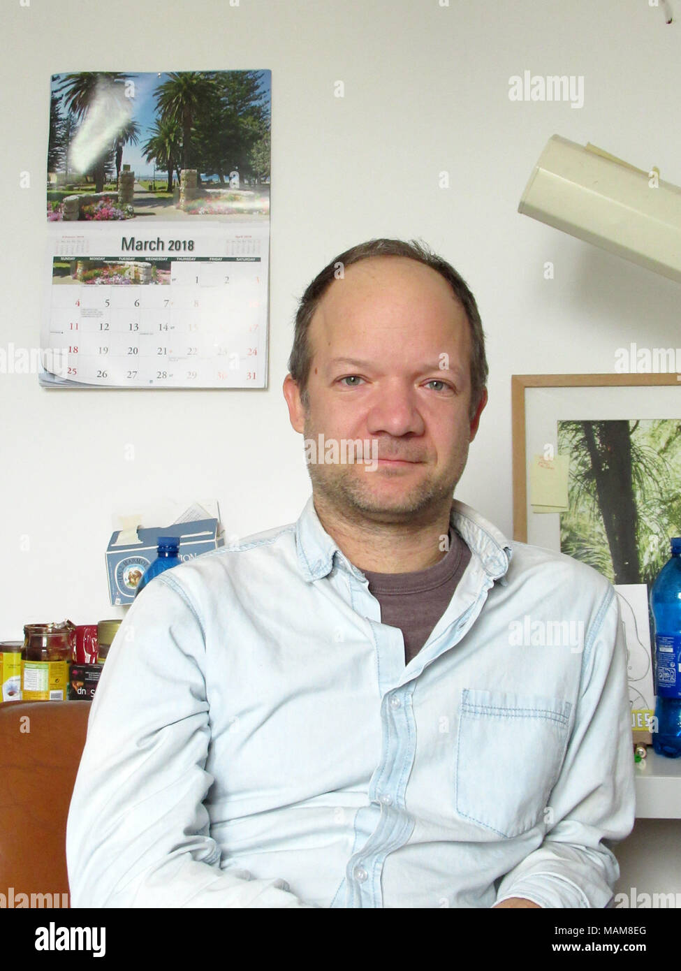 12 March 2018, France, Paris: Mathieu Sapin, French comic author and ...