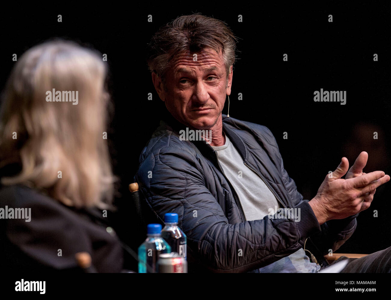Santa Monica, California, USA. 03rd Apr, 2018. SEAN PENN discusses his ...
