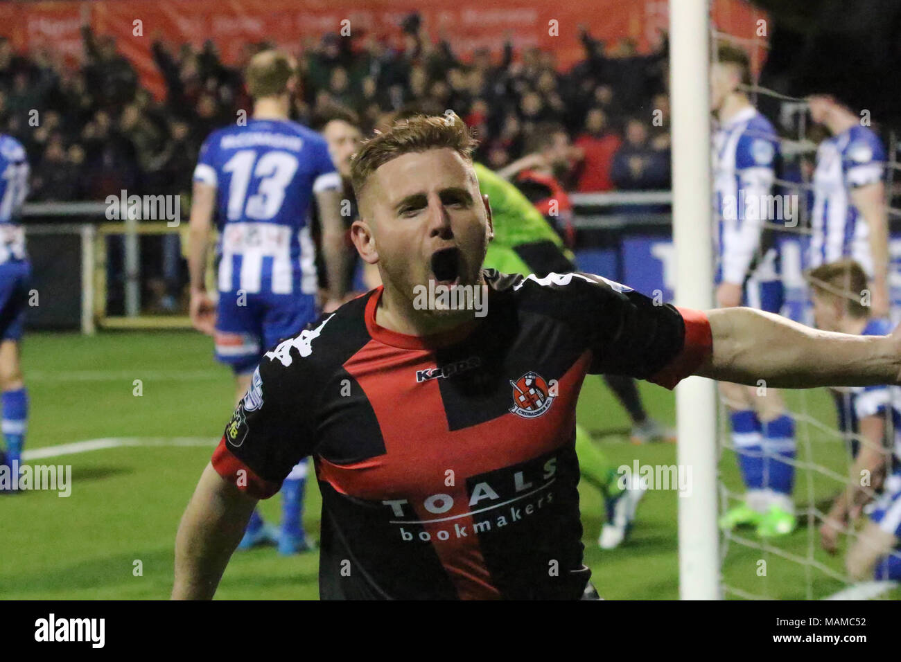 Seaview, Belfast, Northern Ireland, UK. 03 April 2018. Danske Bank ...