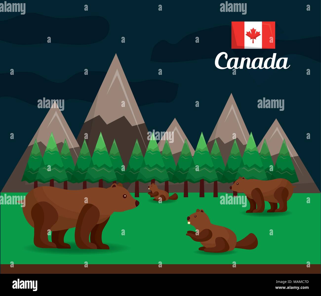 Canada symbol beaver Stock Vector Images - Alamy
