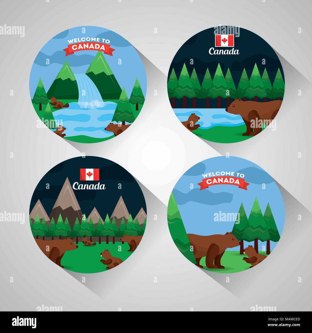 canada country symbols Stock Vector Image & Art - Alamy