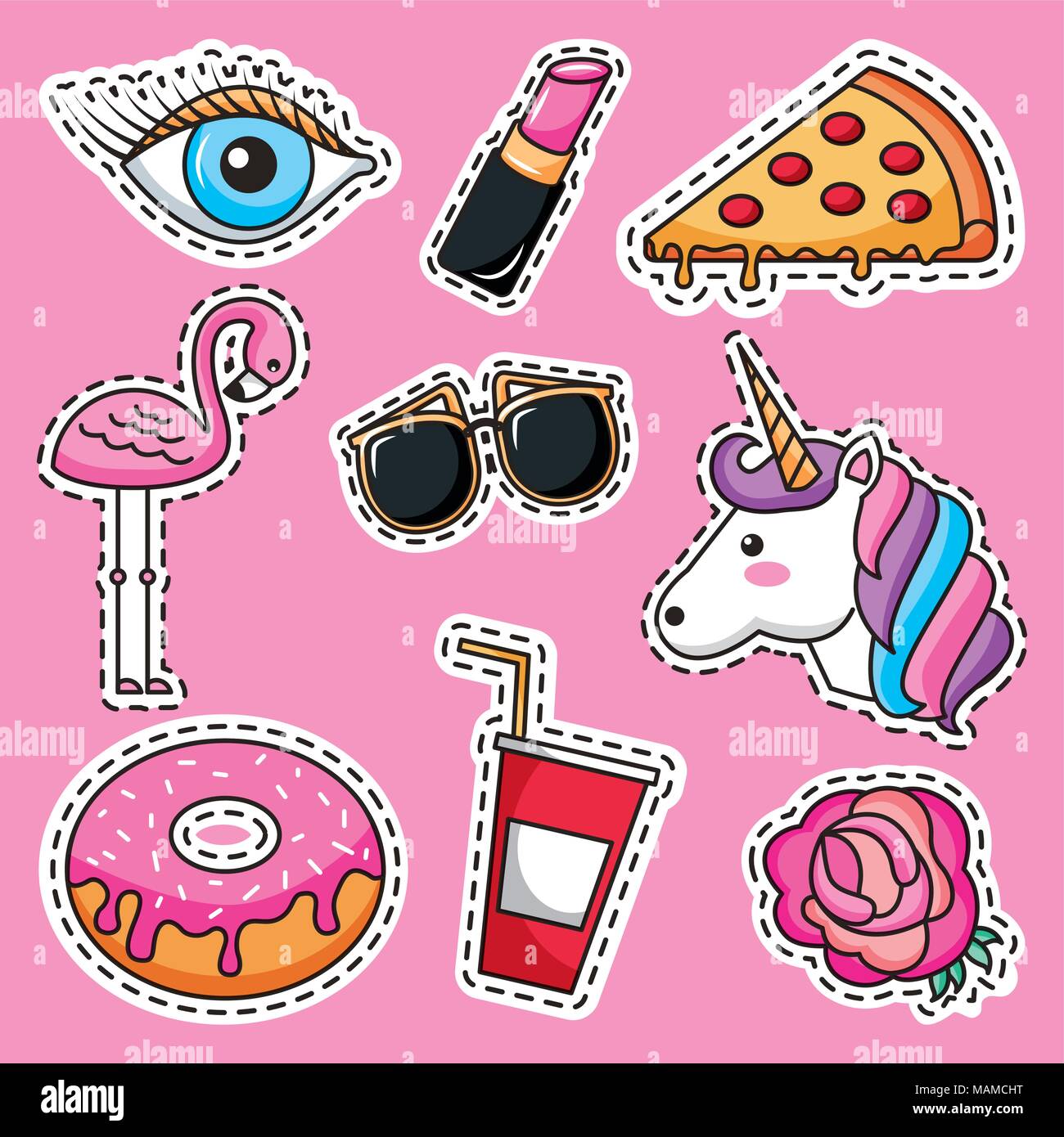 patches cute decoration Stock Vector Image & Art - Alamy