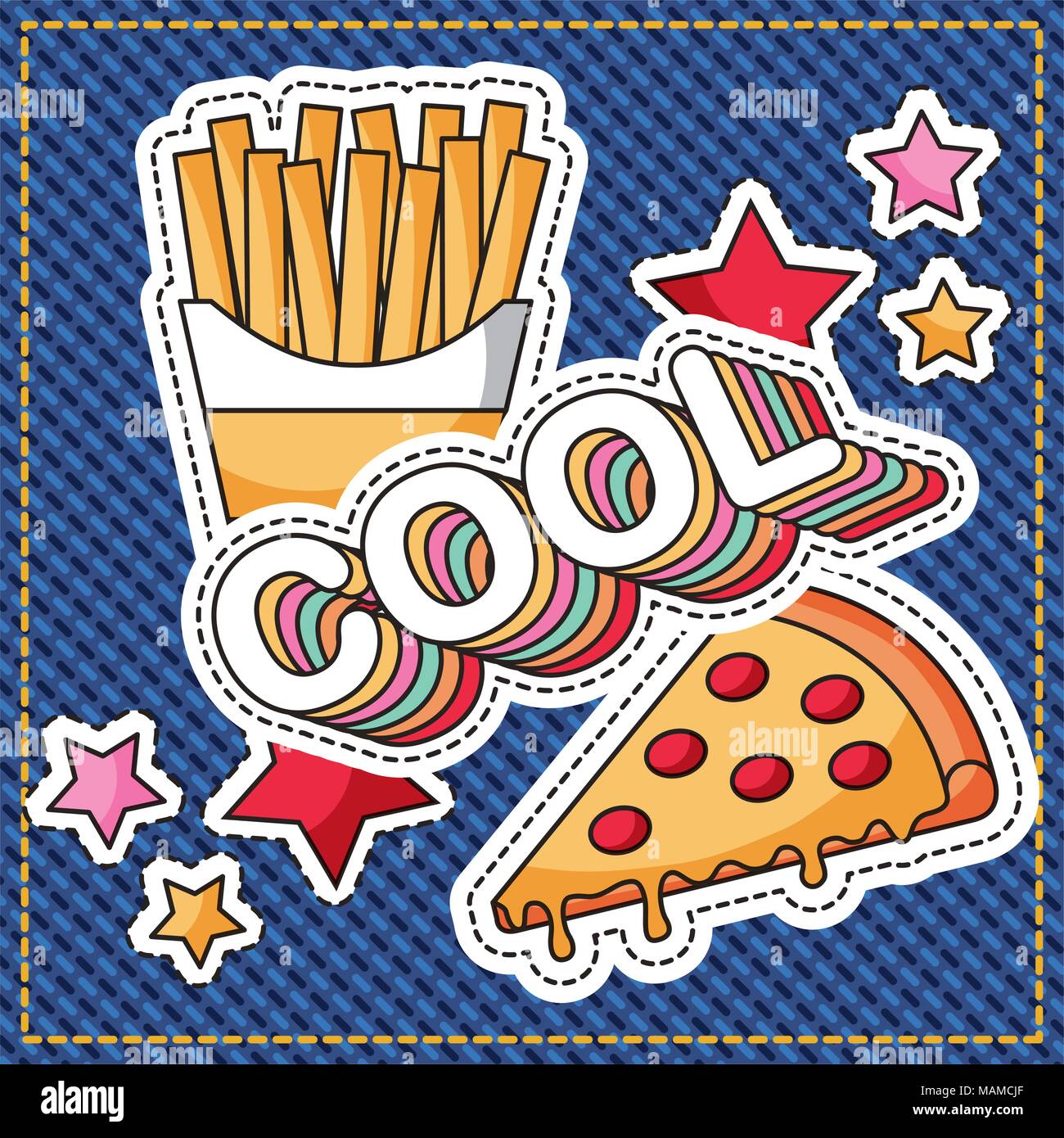 French fries patch hi-res stock photography and images - Alamy