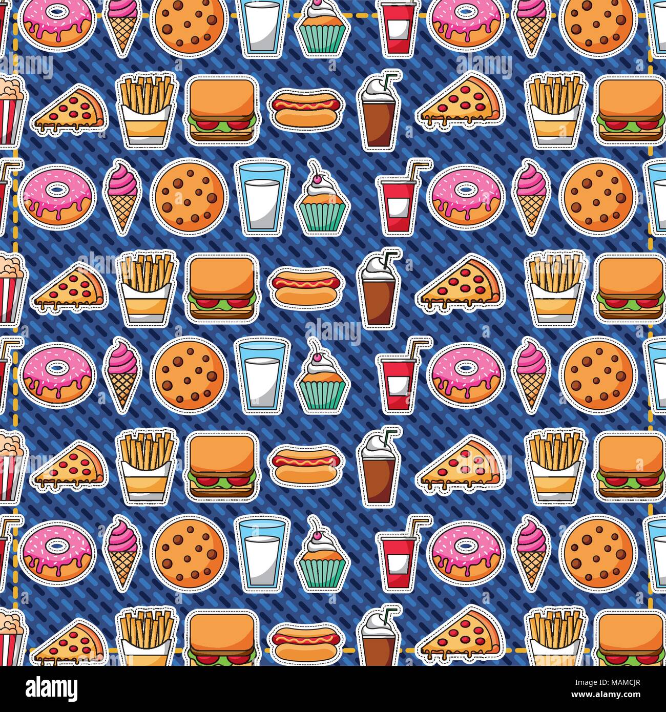 Pop art junk food Stock Vector Images - Alamy