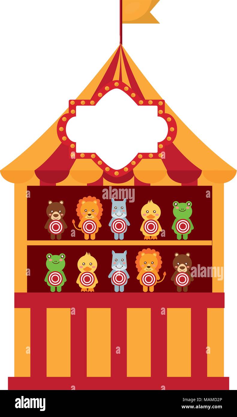 kiosk of fair target shooting with animals Stock Vector Image & Art - Alamy