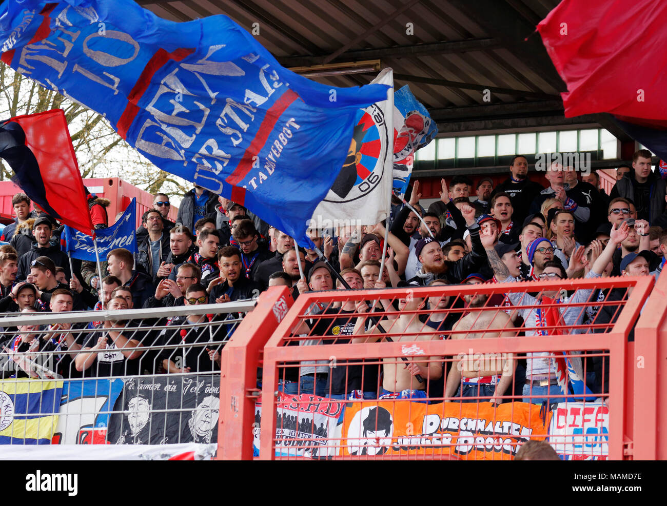 Sport football banner crowd supporters flags hi-res stock photography ...