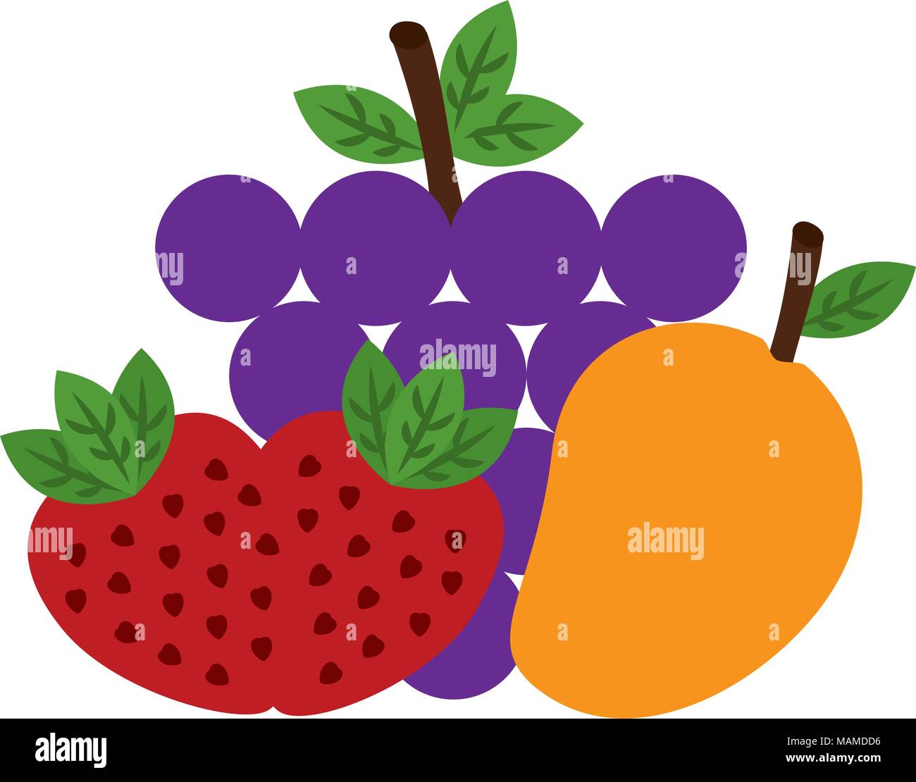 fruits group healthy food Stock Vector Image & Art - Alamy