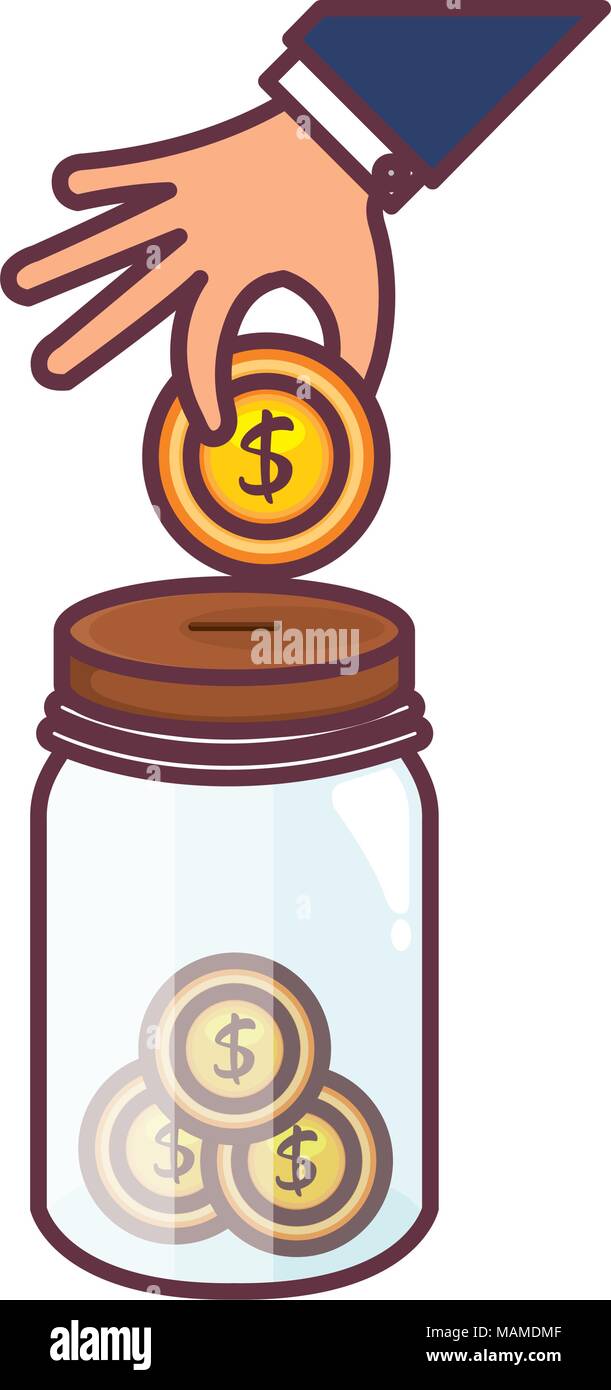 Penny jar Stock Vector Images - Alamy