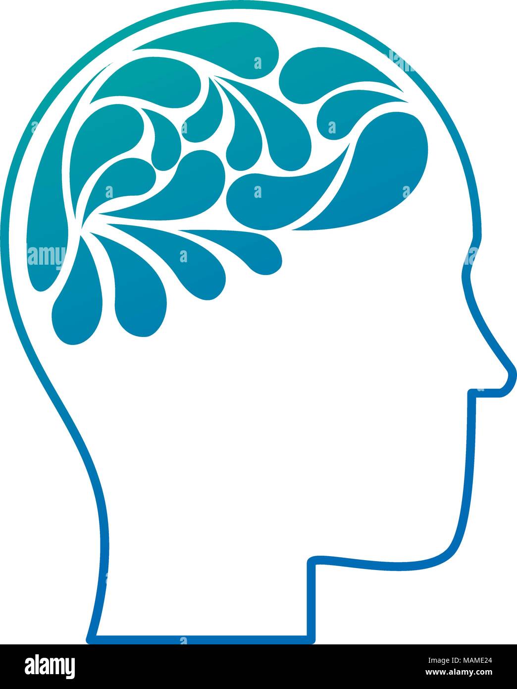 human profile thinking icon Stock Vector Image & Art - Alamy