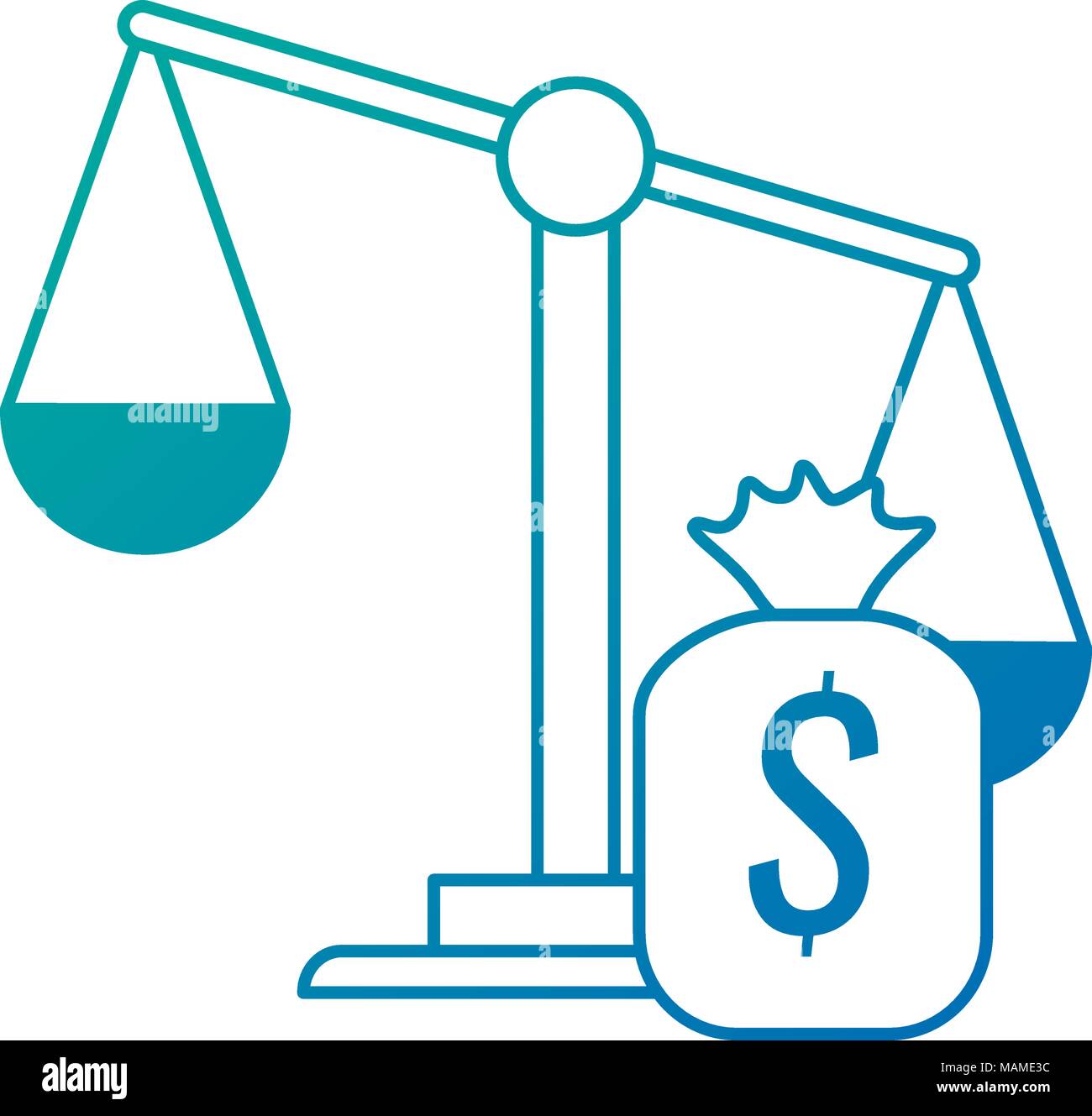 weight scale with money bag Stock Vector Image & Art - Alamy