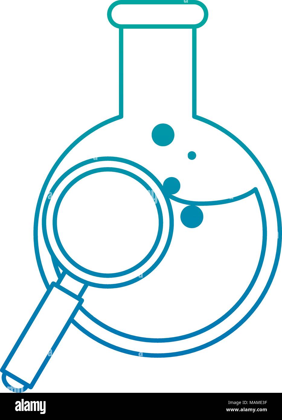 tube test flask with magnifying glass Stock Vector Image & Art - Alamy