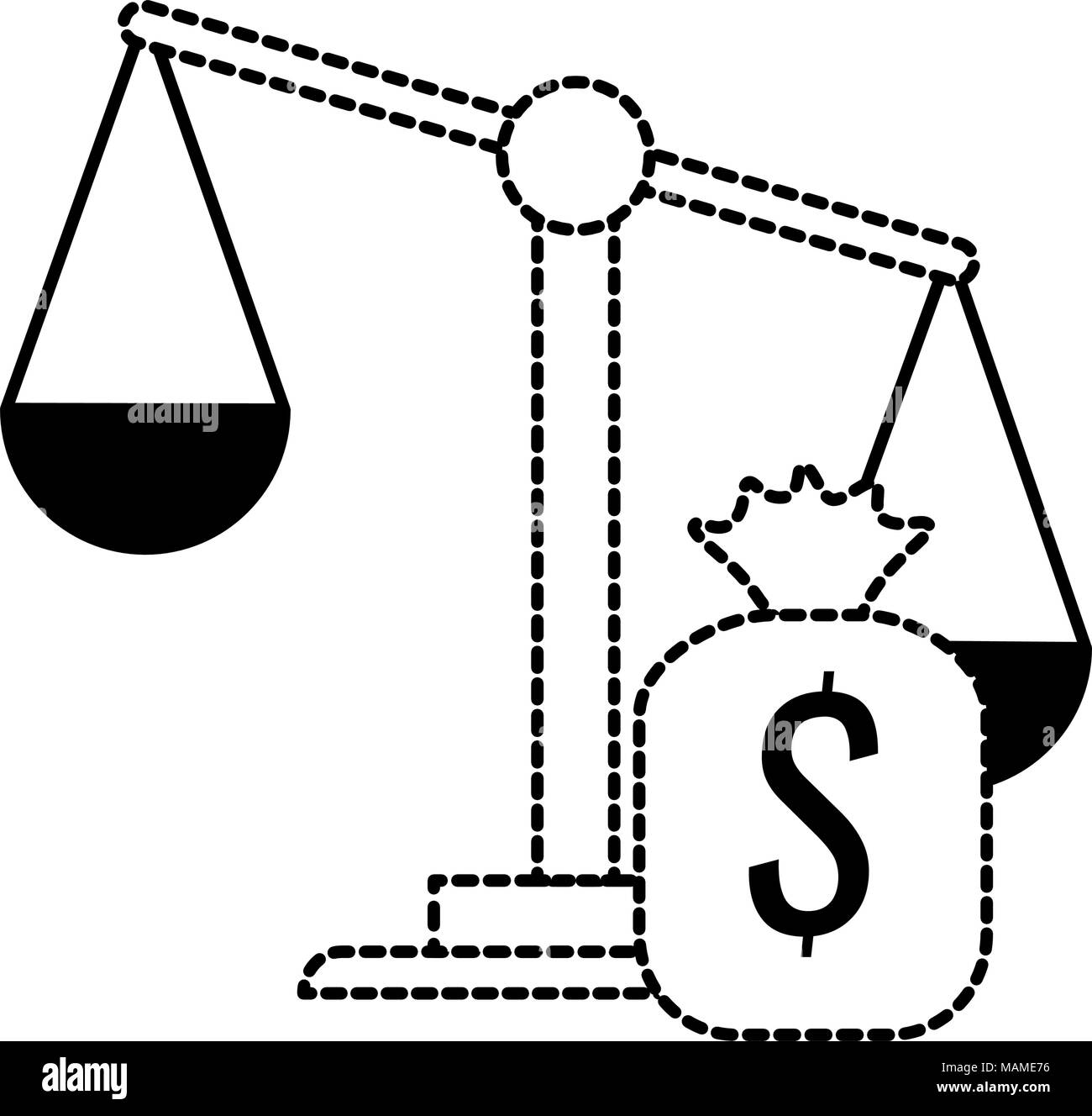 weight scale with money bag Stock Vector Image & Art - Alamy