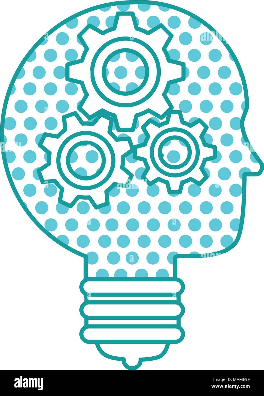 Profile lamp bulb sign Stock Vector Images - Alamy